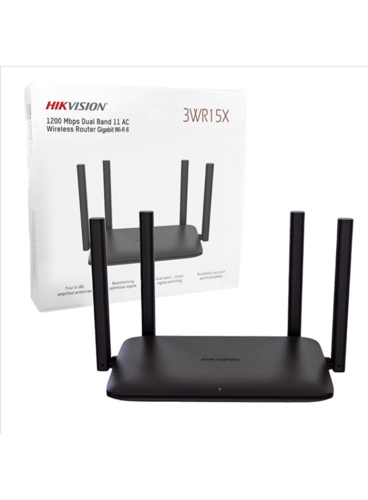ROUTER HIKVISION WIFI-6 GIGABIT 1500M DUAL BAND